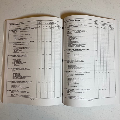 Cummins Shop Manual M11 Standard Repair Times Shop Labor Time Guide ...