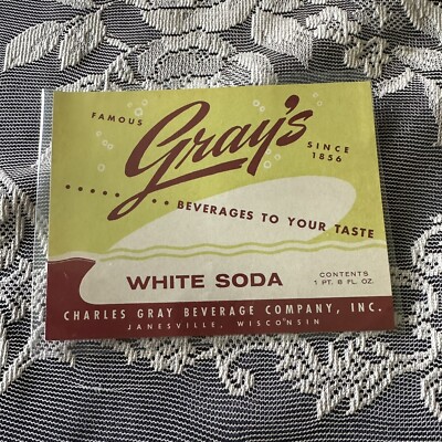 Soda Beverage Unused Paper Labels Gray’s | eBay