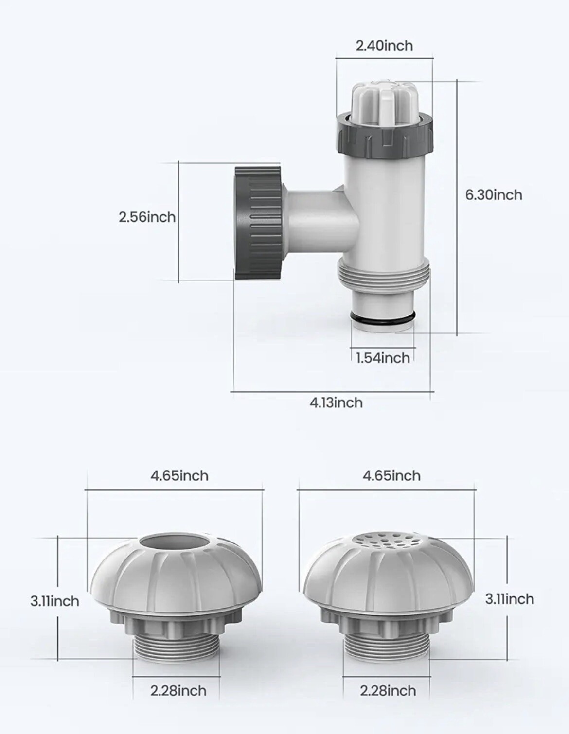 POOLHACKER Above Ground Pool Inlet and Outlet Ports Replacement Part ...