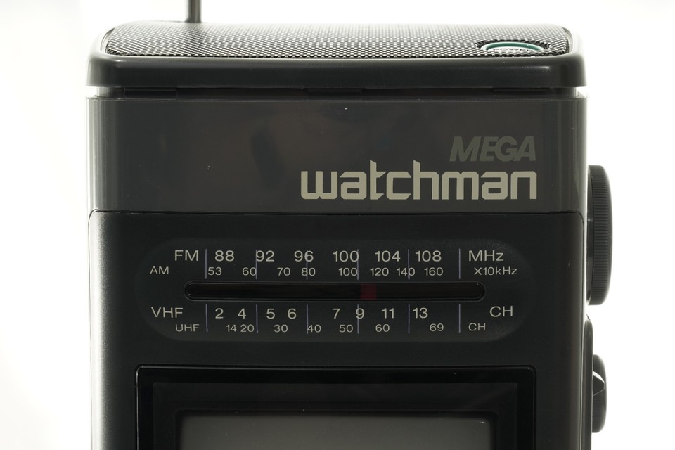 Vintage Sony Mega Watchman FD-510 4.5in B&W TV FM AM Receiver W Orig ...