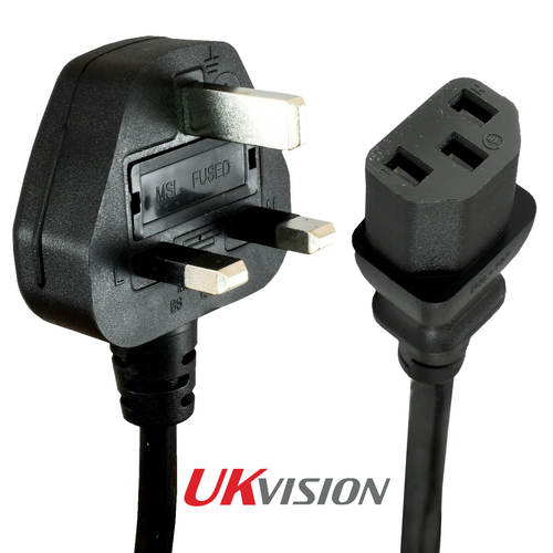 10Pcs Kettle Lead UK Power Cable 150cm (1.5M) UK Mains Plug IEC 3 pin ...