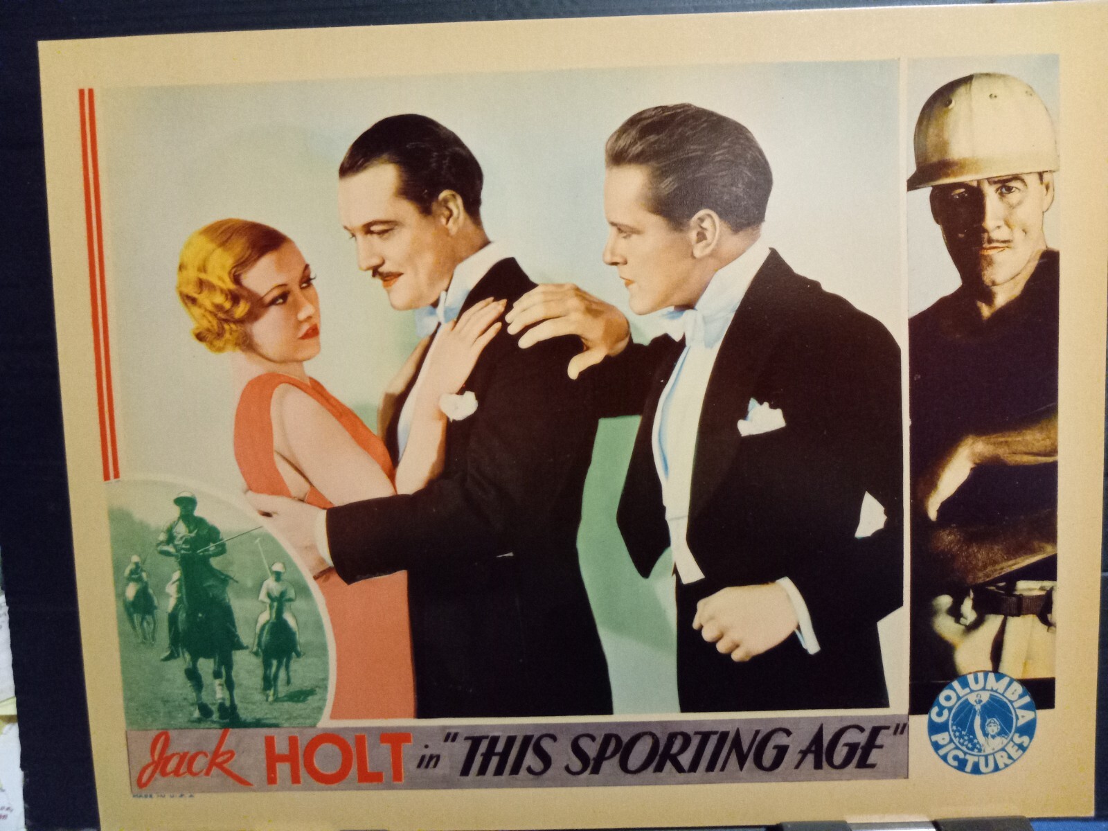 Lobby Card 1932 THIS SPORTING AGE Jack Holt Evalyn Knapp H Albright horse polo | eBay