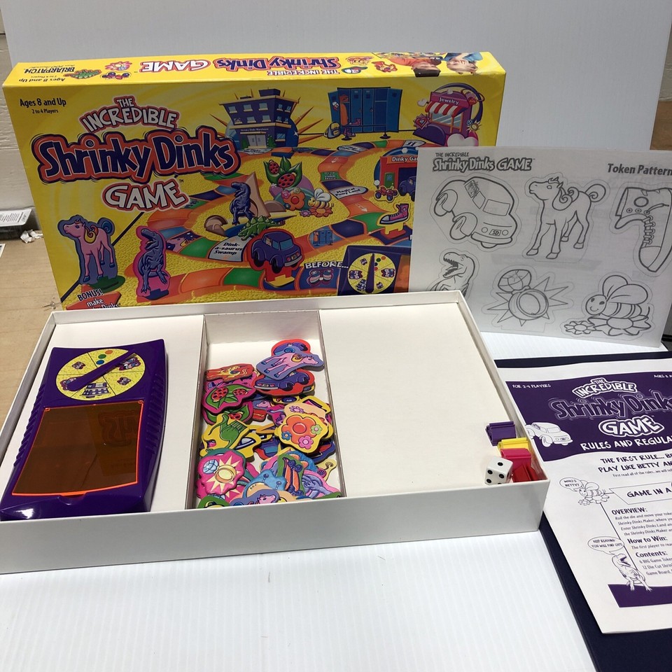 VINTAGE The Incredible Shrinky Dinks Board Game 2002 Briarpatch EUC | eBay