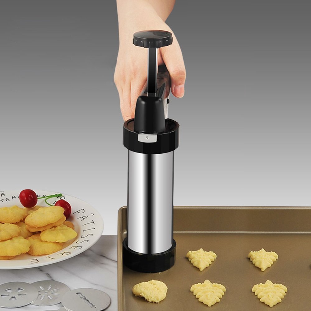 17pcs Cookie Press Icing Gun Set Cream Pastry Baking Tool Cake ...