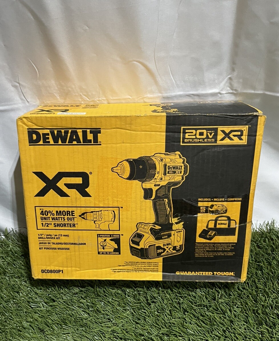 DEWALT 20V MAX* XR® Brushless Cordless 1/2 in. Drill/Driver Kit ...