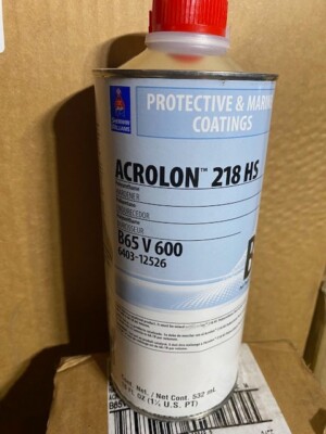 Sherwin Williams Acrolon 218 HS Hardener, PART B, B65 V 600, 18 FL OZ ...