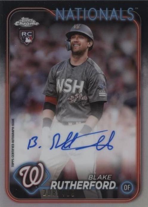 2024 Topps Chrome - Rookie Autographs Blake Rutherford #RA-BR Refractor ...