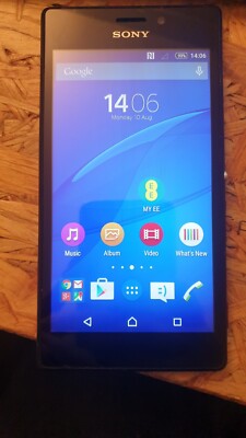 Sony Xperia M2 mobile smartphone handset. Black. Model: D2303 Locked to ...