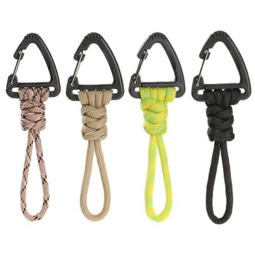 5X Paracord Backpack Clips Outdoor Anti-Lost Wrist Keychain Strap ...