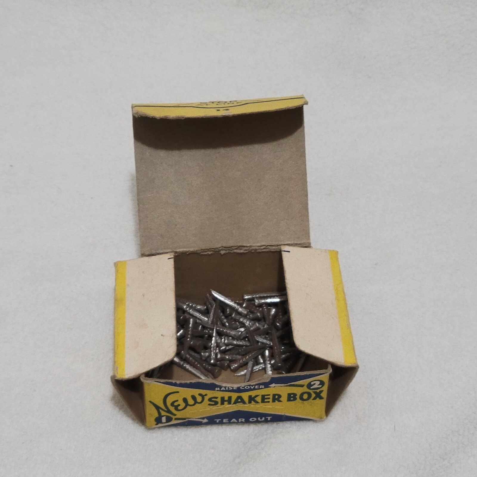 Vtg Atlas Shaker Box Sterilized Tacks 4/8 cobblers Nails 1/8Lb Box 1/4 ...