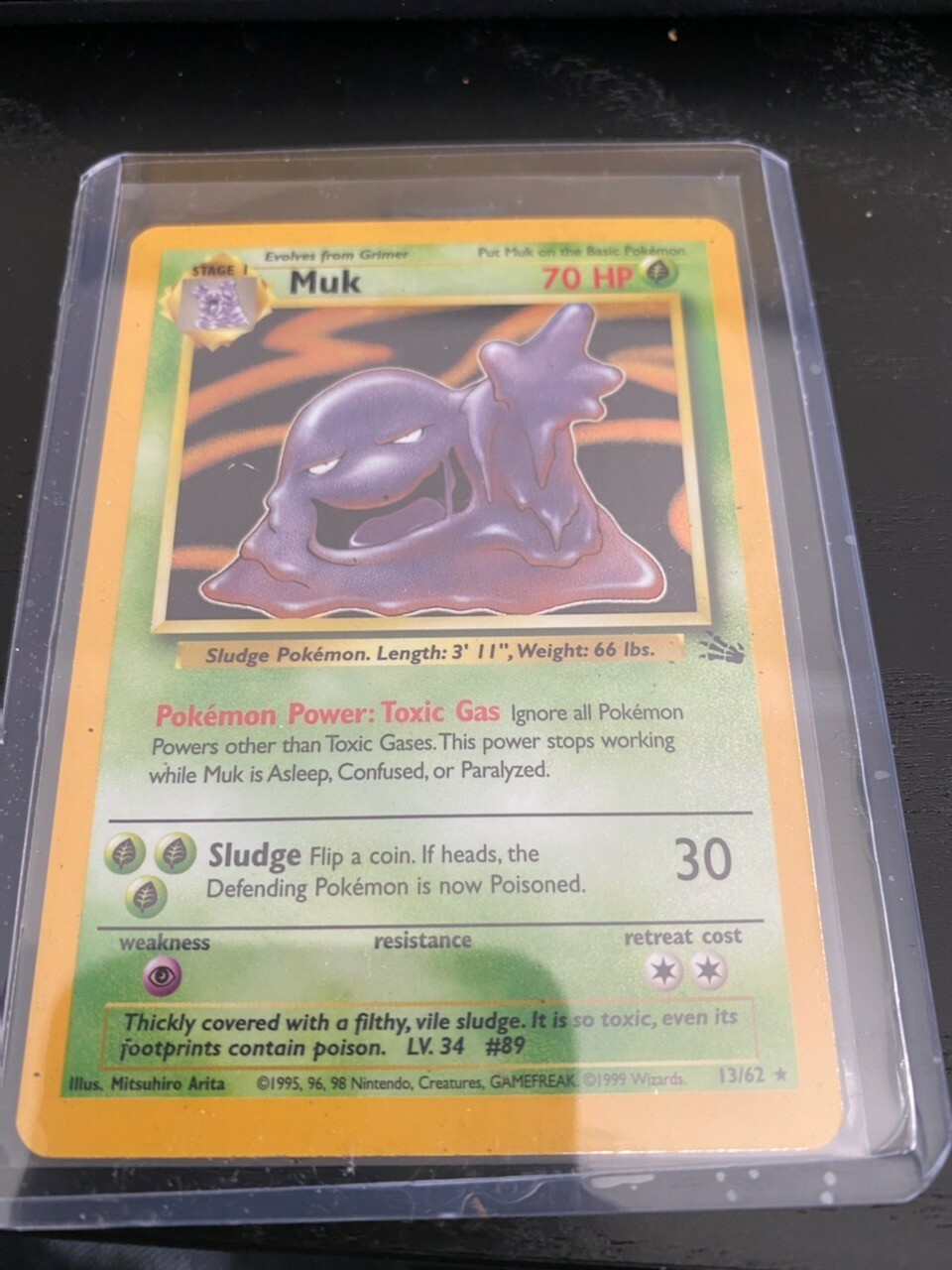 Pokémon TCG Muk Fossil 13 Holo Unlimited Holo Rare 13/62 | eBay