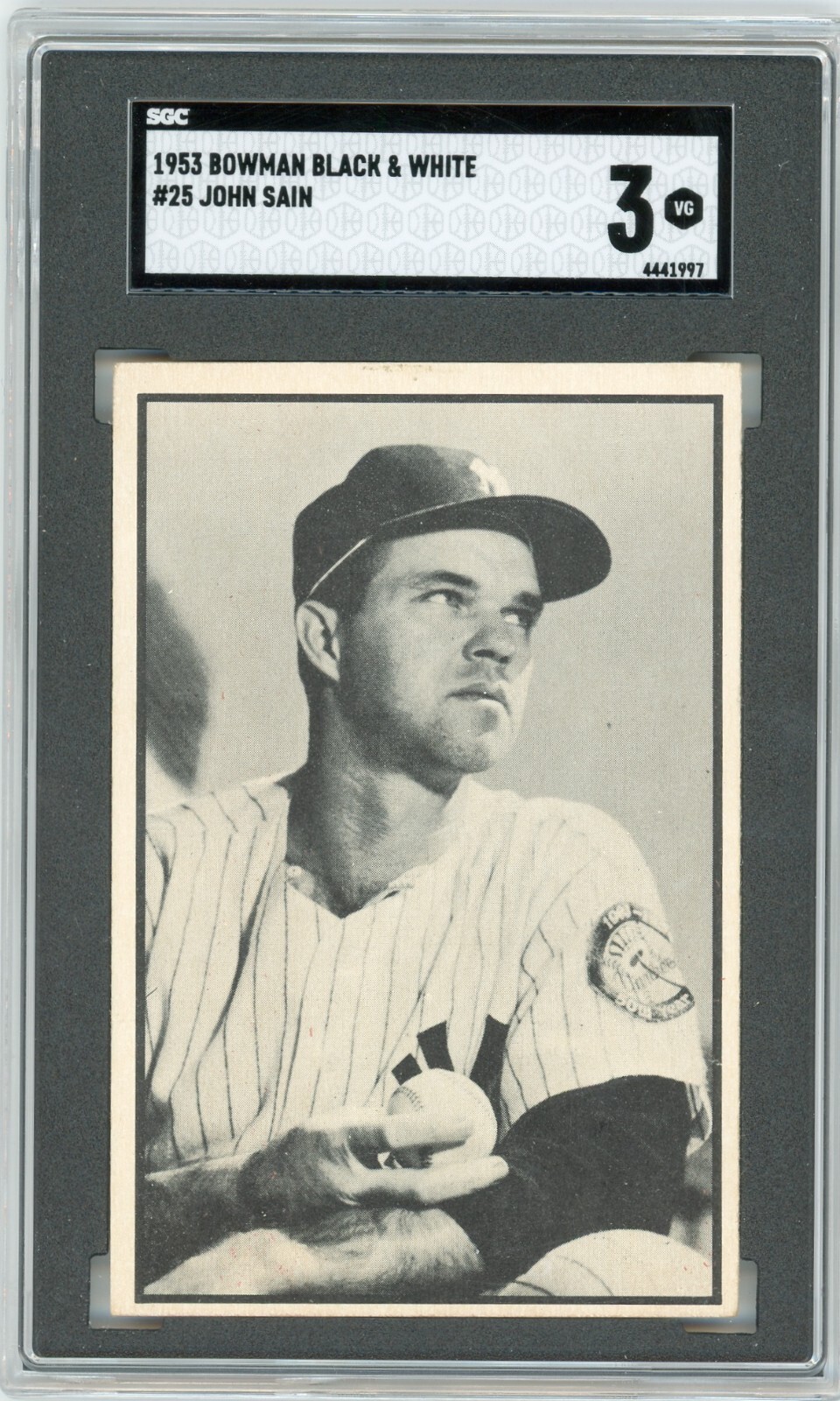 1953 Bowman Black & White John Sain #25 SGC 3 | eBay