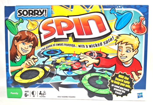 Vintage 2009 Sorry Spin Board Game Of Sweet Revenge With A Wicked Spin ...