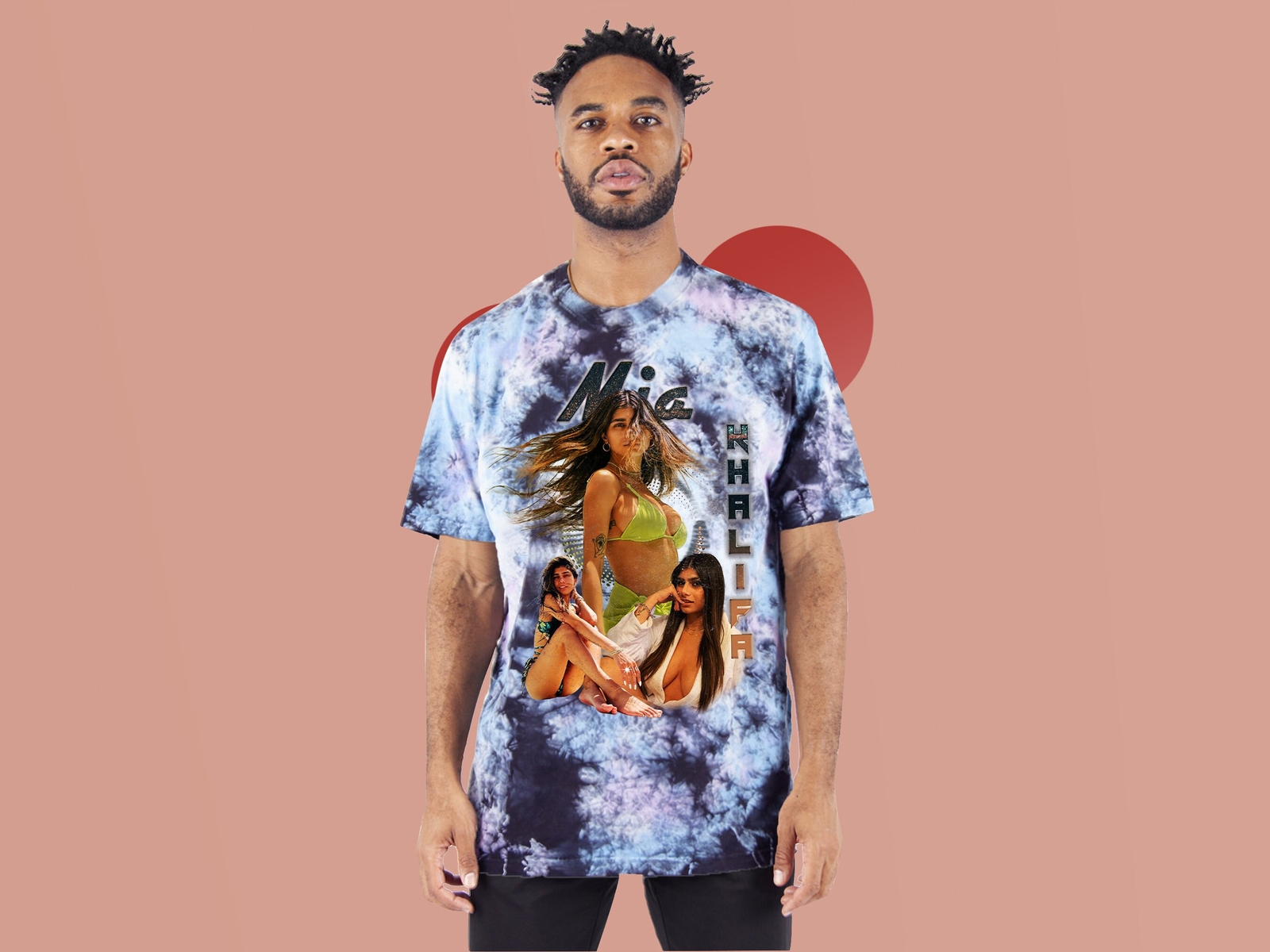 Mia Khalifa Vintage T Shirt Sarah Joe Chamoun Long Short Sleeve Tie Dye ...