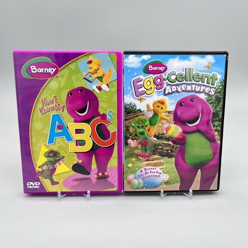 Lot of 2 Barney DVD Now I Know My ABC & Egg-Cellent Adventures | eBay