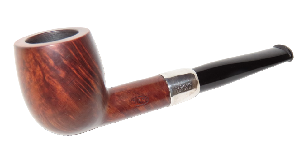 LOEWE & CO. MILITARY MOUNT CASED PIPE W/ SILVER BAND & MADE IN 1920's ...