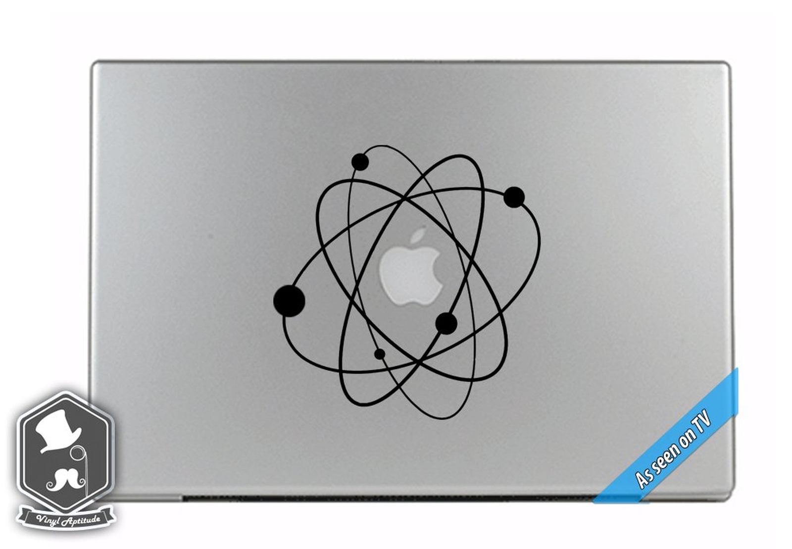 Love Science Atom 6 inch Black Vinyl Decal Sticker for Laptop and more ...