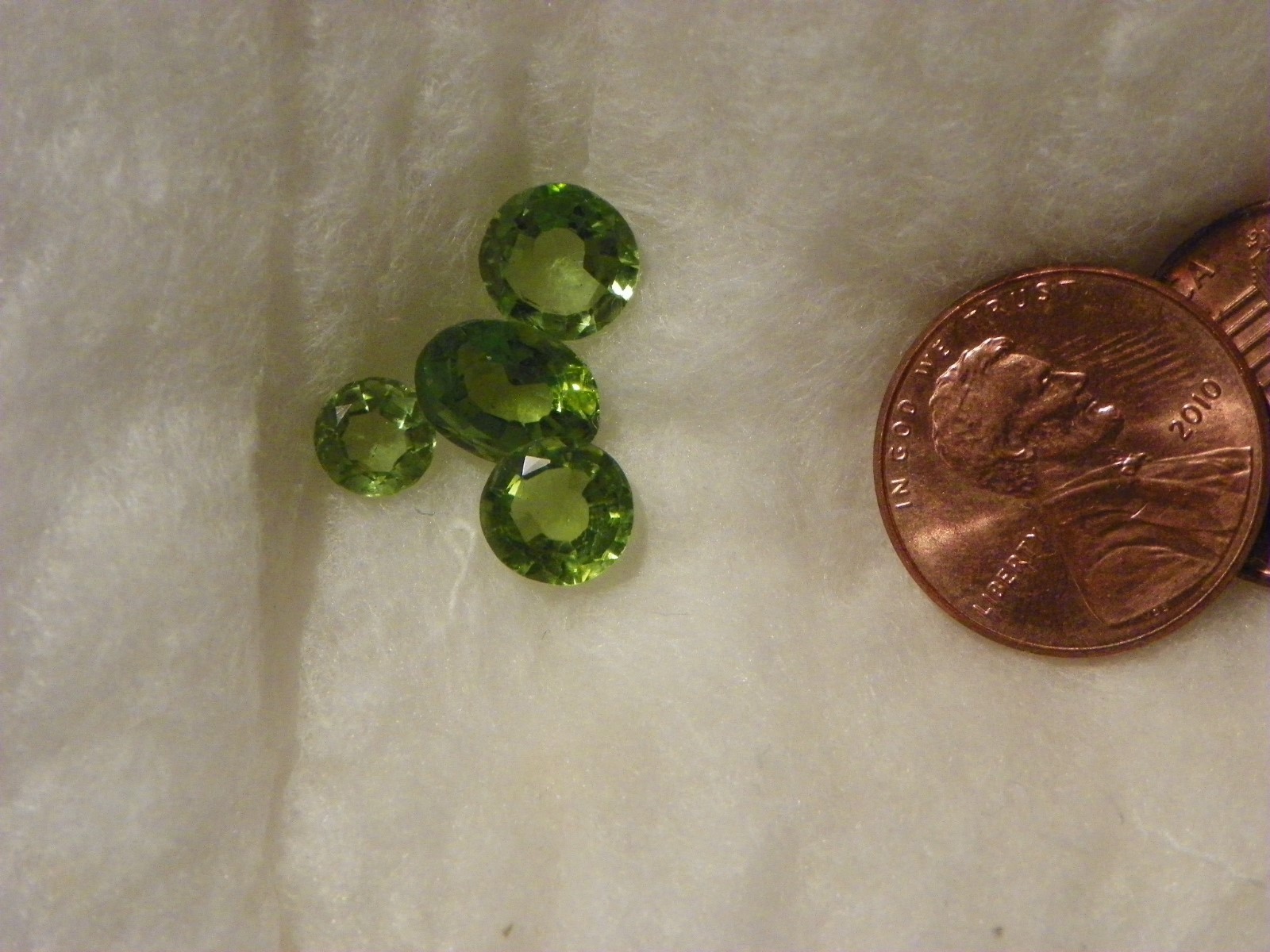 Peridot 6.85 Carats 4 Pieces Slight Natural Inclusions Eye Clean ...
