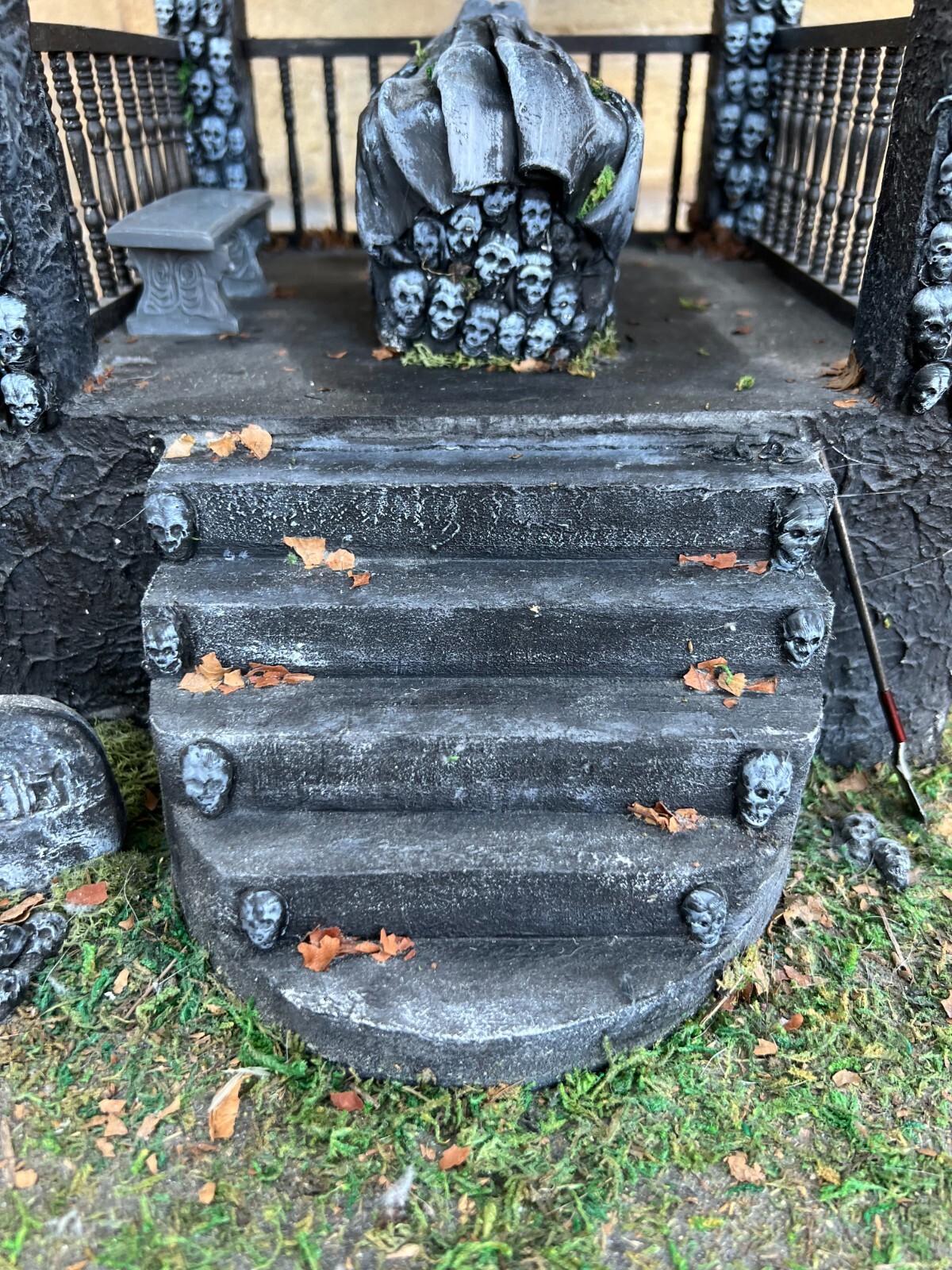 OOAK 1/12 Dolls House Miniature Gothic Crypt Mausoleum Catacombs ...