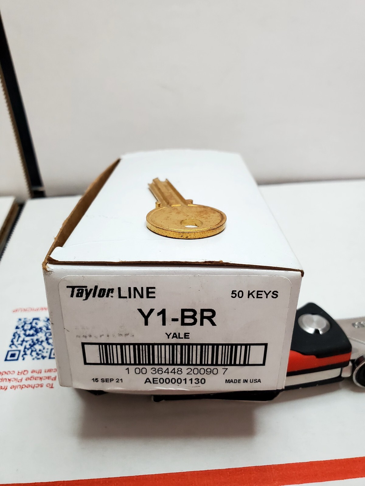 10 PACK ILCO YALE Y1-BR Key Blank Brass Type 5 Pin AE00001130 TAYLOR ...