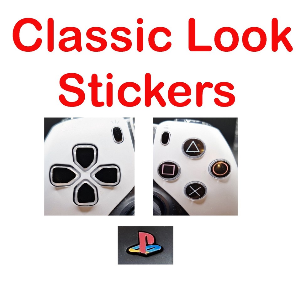 RETRO PS5 Controller Classic Buttons Personalized Custom (Stickers ONLY ...