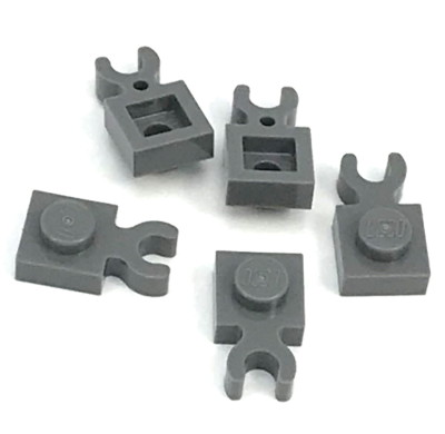 Lego Lot of 5 New Plates Modified 1 x 1 with Clip Vertical Parts Pieces ...