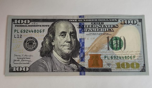 100 Dollar bill with top miscut error (2017 Series A) | eBay