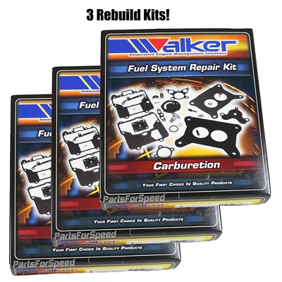Holley Tri-Power & Six Pack 2 Barrel Carburetor Rebuild Kits for 3 ...