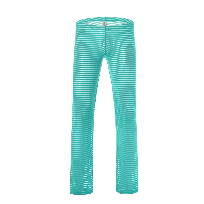 Sexy Men Mesh Sheer Lounge Pants Ice Silk Transparent Pajama Bottoms ...