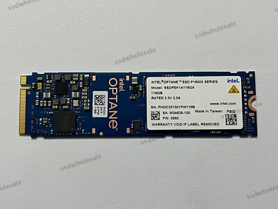 100% Health Intel Optane P1600X Series 118GB M.2 SSD PCIe NNMe ...