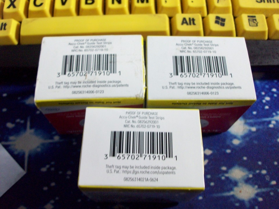 150 ACCU-CHEK GUIDE 3 X 50 TEST STRIPS, EXP 4,5-26 & 3-27, GOOD SEALED ...