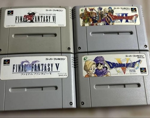 Super Famicom RPG Set: Dragon Quest V VI & Final Fantasy V VI 4 Games ...