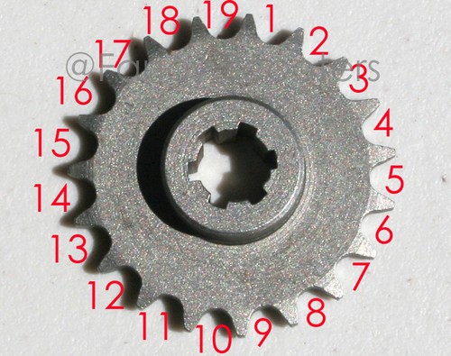 Dirve Sprocket V 19 Teeth/ BF05T (8mm pitch) Chain for gas/pocket bikes ...