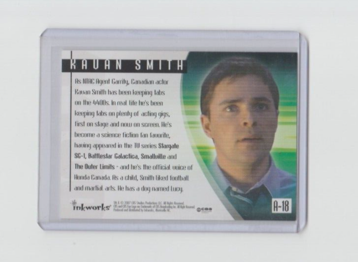 The 4400 TV Show Season 2 Autograph Trading Card Kavan Smith Agent ...