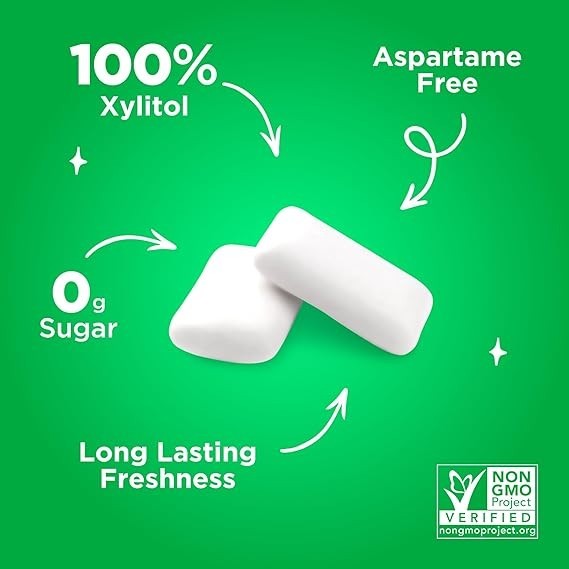 PUR Spearmint Chewing Gum – Chicle Natural sin Aspartame con Xilitol ...
