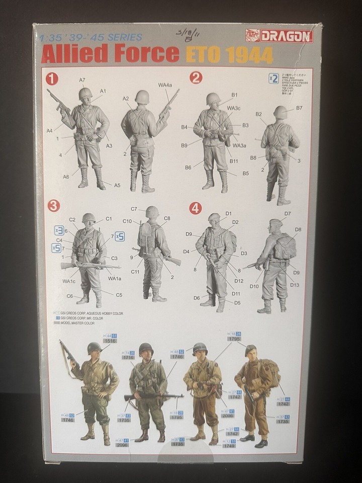 1/35 Dragon Allied Forces ETO 1944 #6653 Model Figure Kit | eBay