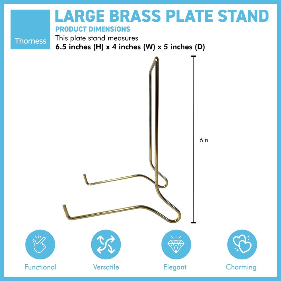 Extra Large Brass Plate Stand | Home decor | 6.5 inches | eBay