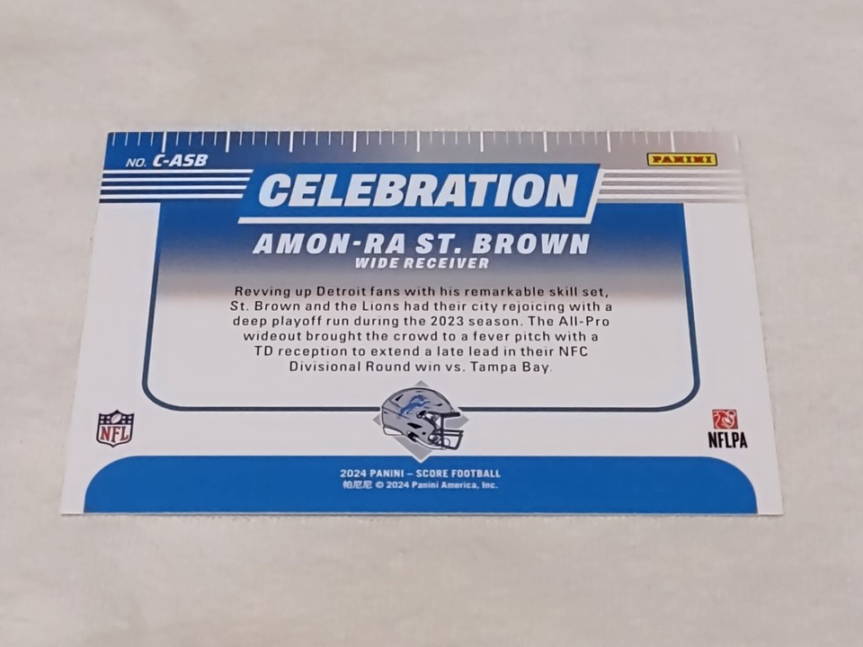 Amon-Ra St. Brown 2024 Score Celebration #C-ASB Insert Detroit Lions | eBay