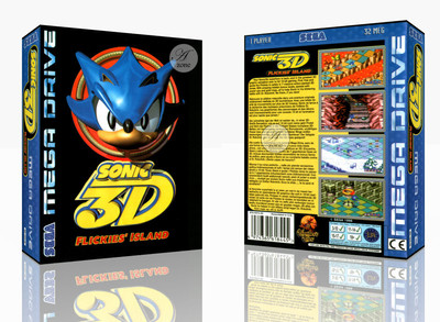 Sonic 1 2 3 3D UK PAL US Sega Megadrive Art Insert Case For Box | eBay