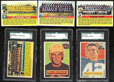 1956 TOPPS FOOTBALL COMPLETE SET 120 CARDS EX-MT TOPPS 1ST STANDARD SET ...