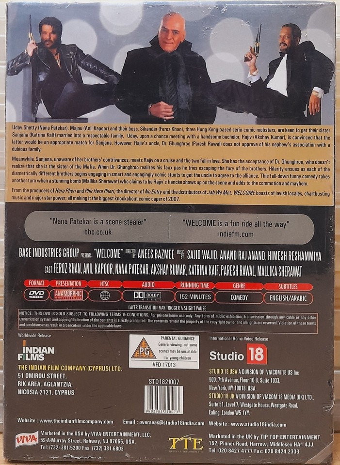 Welcome - Akshay Kumar, Katrina Kaif - Bollywood Hindi Movie DVD Import ...