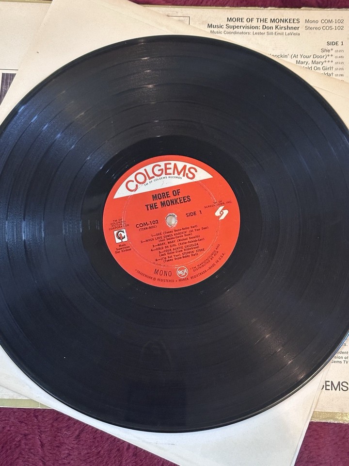 The Monkees More of the Monkees Vinyl LP Record (Colgems COM-102) 1967 ...
