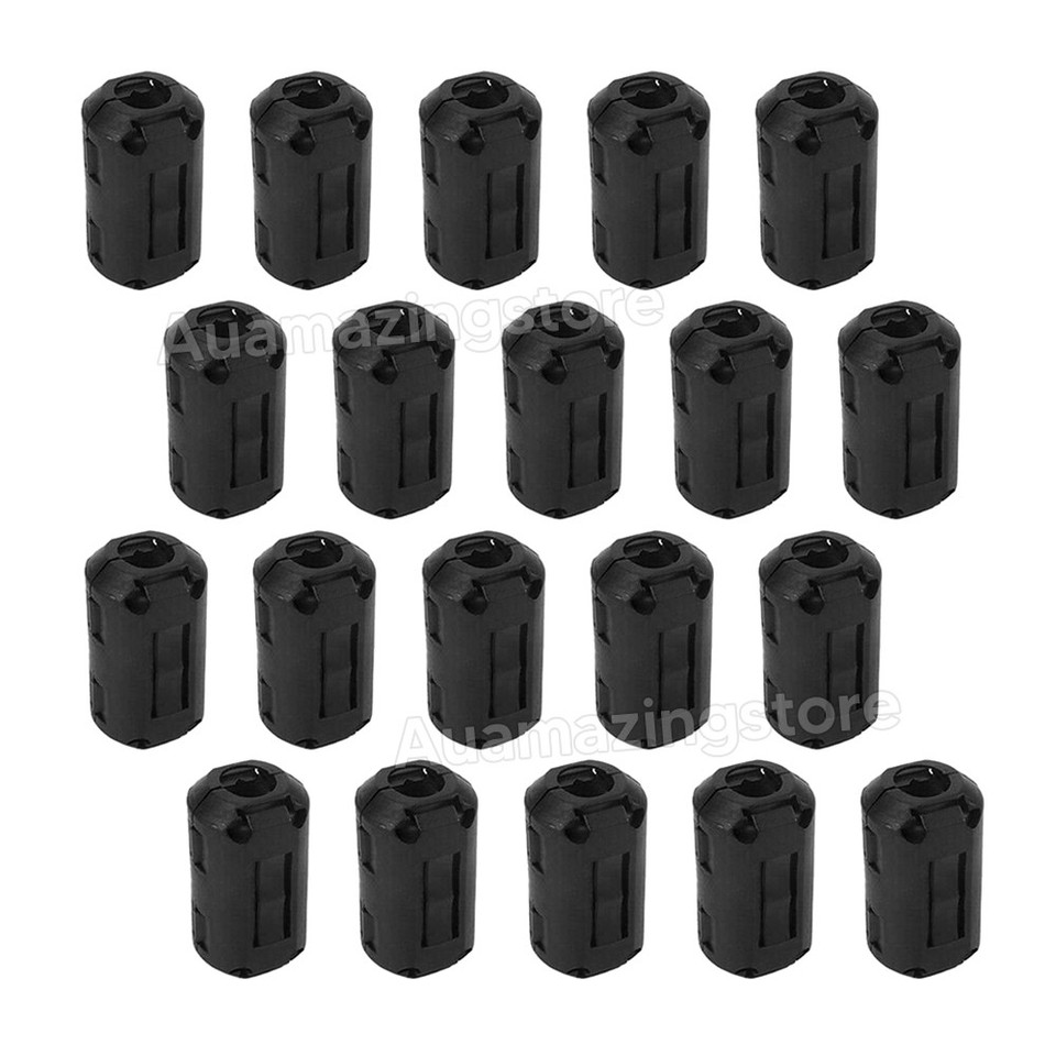 10/20PCS 5mm Clip-on Ferrite Ring Core Ferrite Bead Choke EMI Filter ...