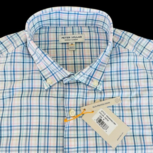 Peter Millar Summer Comfort Button Down Performance Shirt Size Medium $160 | eBay
