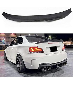 PSM STYLE CARBON FIBER LOOK TRUNK SPOILER WING FOR 07-13 BMW E82 1 ...