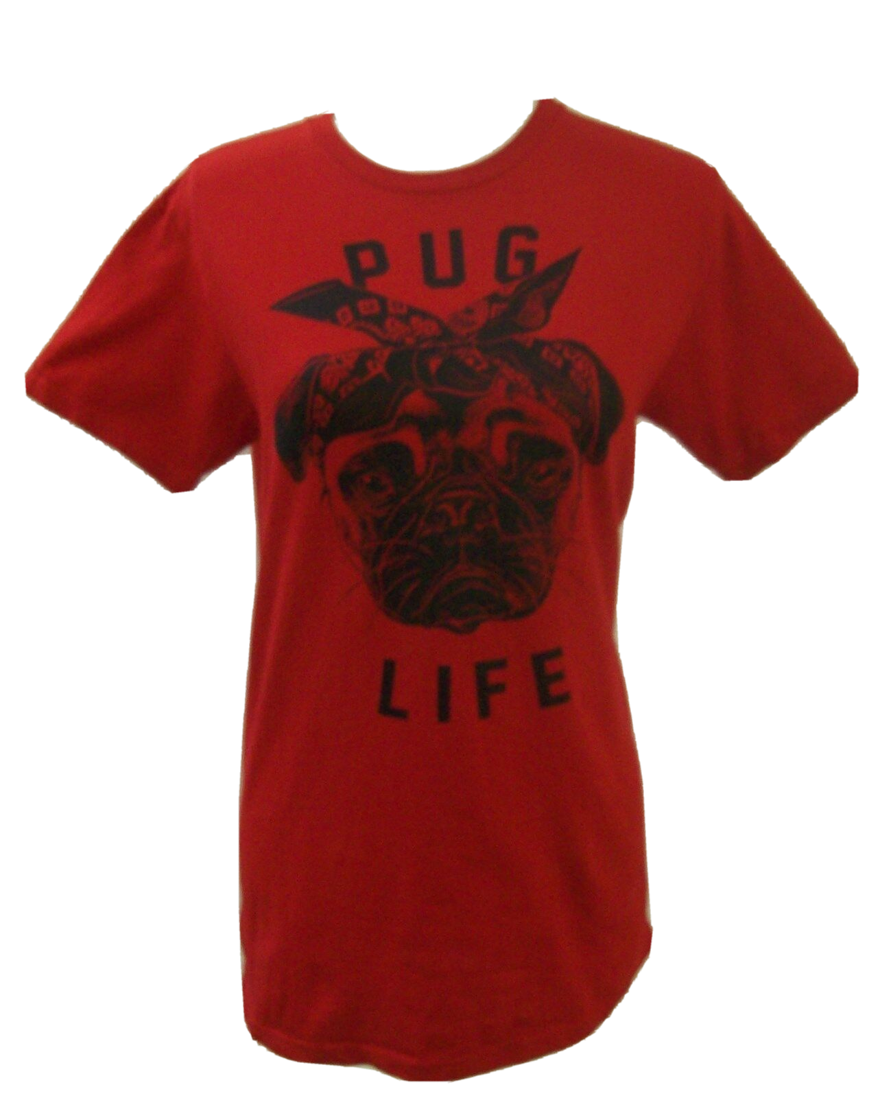 Pug Life Red Tee Shirt SIZE SMALL Red Dog Lover Funny Cute | eBay