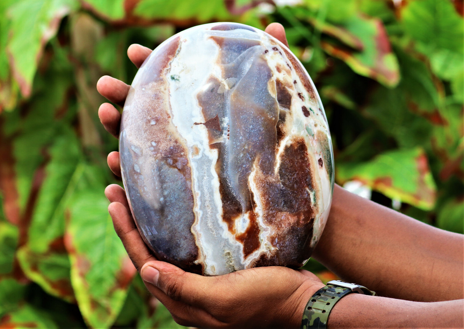 Large 195MM Natural Lavender Ocean Jasper Metaphysical Healing ...