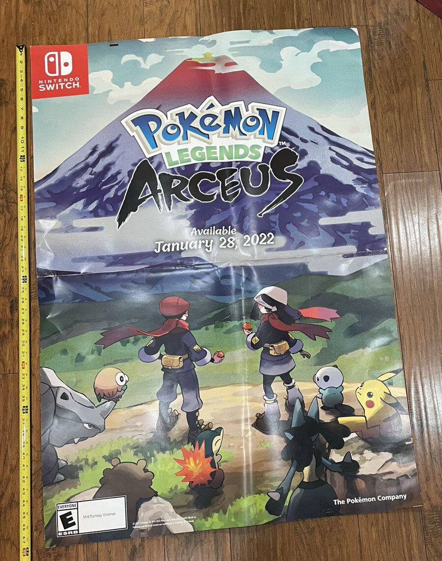 Pokémon Legends Arceus GameStop Store Display Thick Poster (4ft L x 33 ...