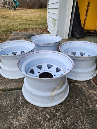 16.5 x 9.75 size, 1973 - 1979 F250 Ford pickup truck wagon wheels rims ...