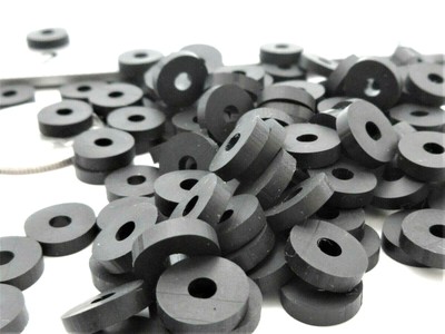 #6 Thick Rubber Washers 1/8" ID X 3/8" OD X 3/32" Thick Various Package ...